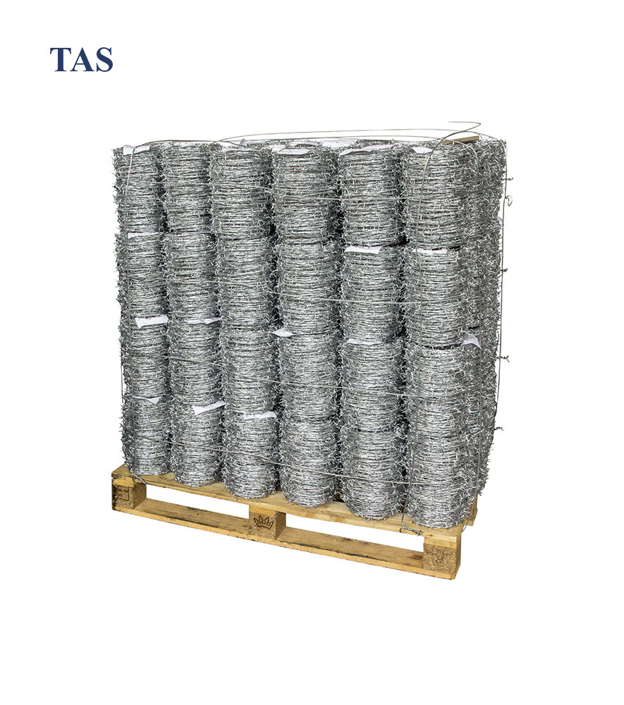 Two-basic barbed wire, zinc coated, “IOWA” type
